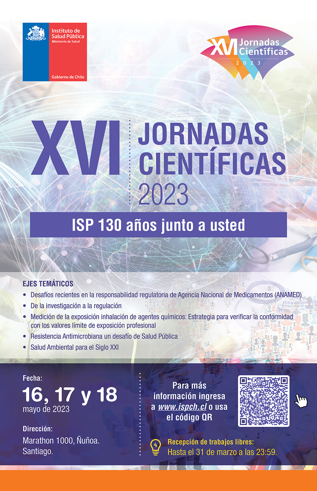 XVI versión de las Jornadas Científicas 2023 “ISP 130 años junto a usted” – Sociedad Chilena de ...